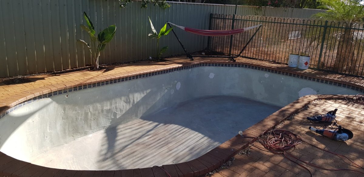 Concrete to fibreglass pool conversion South Hedland (before ...